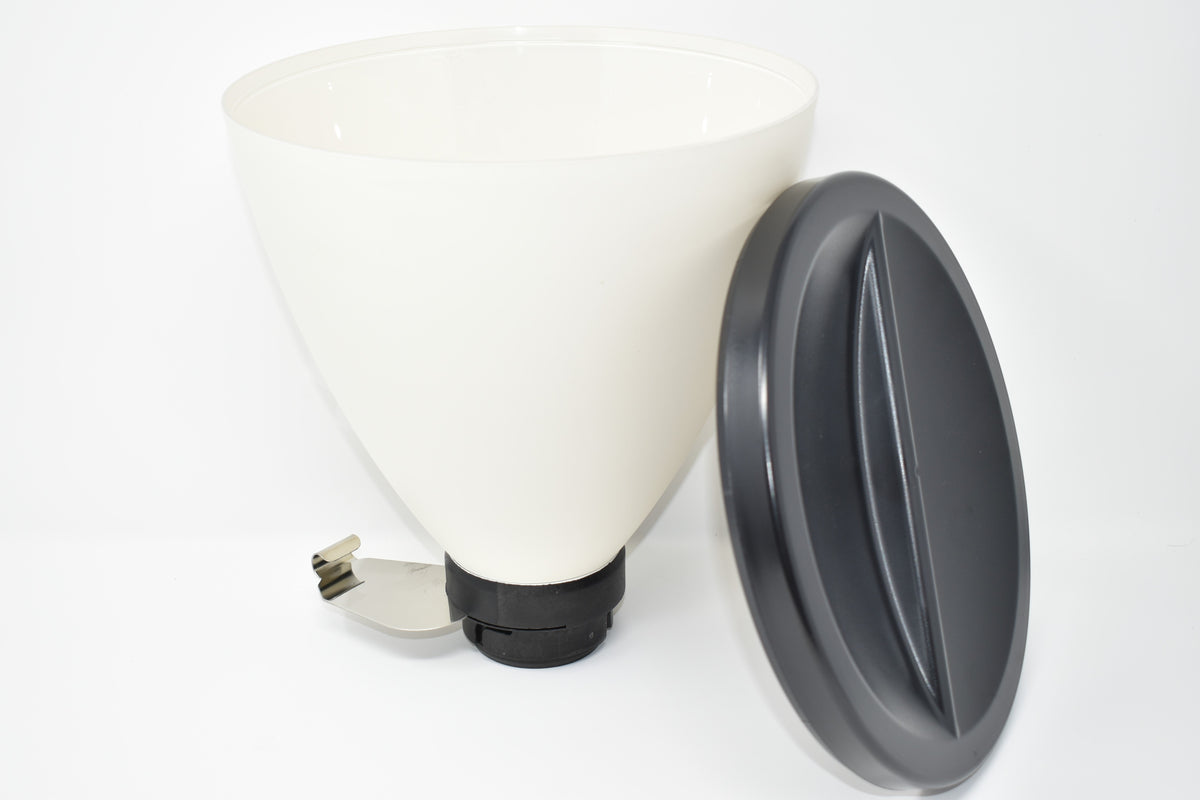 EK43 White Hopper With Lid and Slider - 3.3 lbs