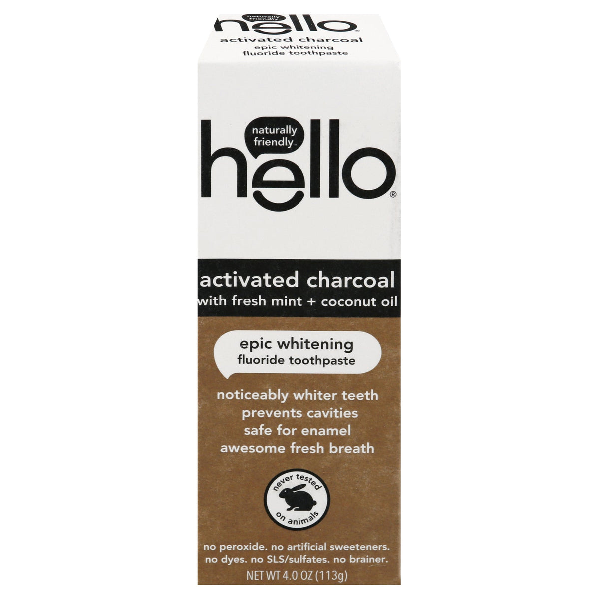 Hello Products Toothpaste Active Charcoal Whitening - 4 Oz - 1 Pack ...