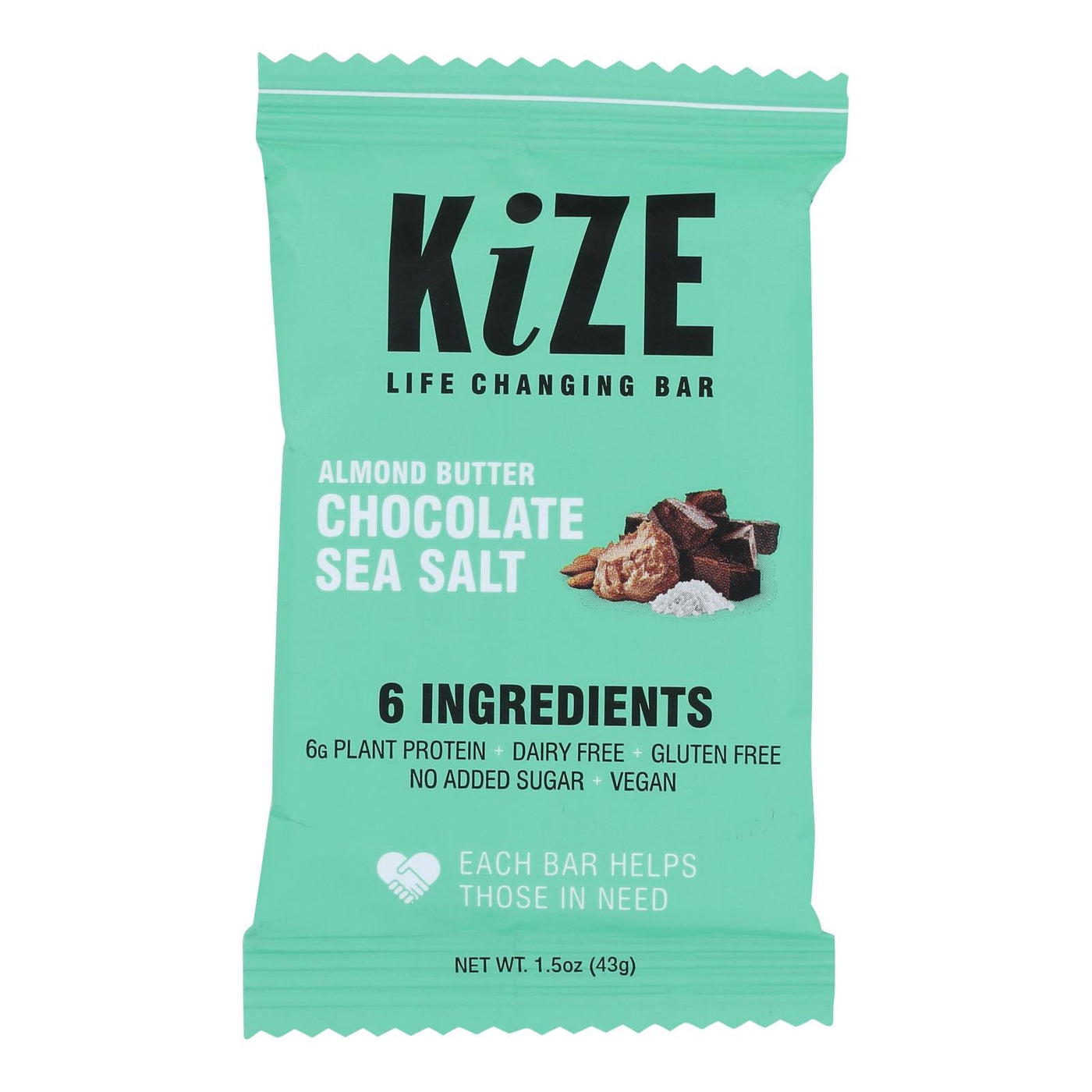 Kize Concepts Energy Bar: Almond Chocolate Sea Salt, 1.5 Oz, Pack of 1 ...