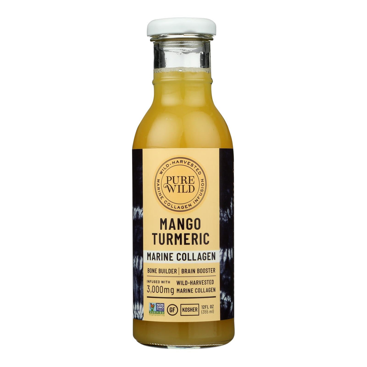 Purewild Marine Collagen Mango Turmeric Case - 12 Fl Oz (Pack of 12 ...