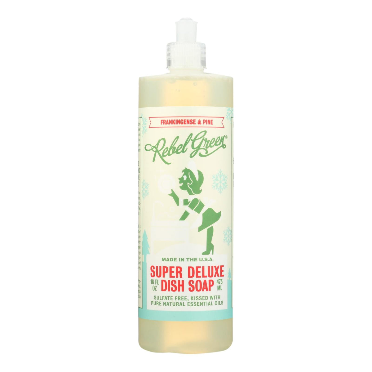 Rebel Green Liquid Dish Soap, Frankincense & Pine, 16 Oz, 4 Pack ...