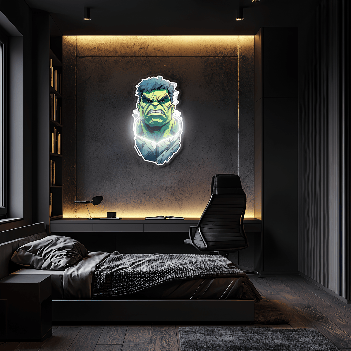 Hulk Neon Sign, Uv Print Neon, Hulk Wall Decor, Uv Print Neon Sign,Neo