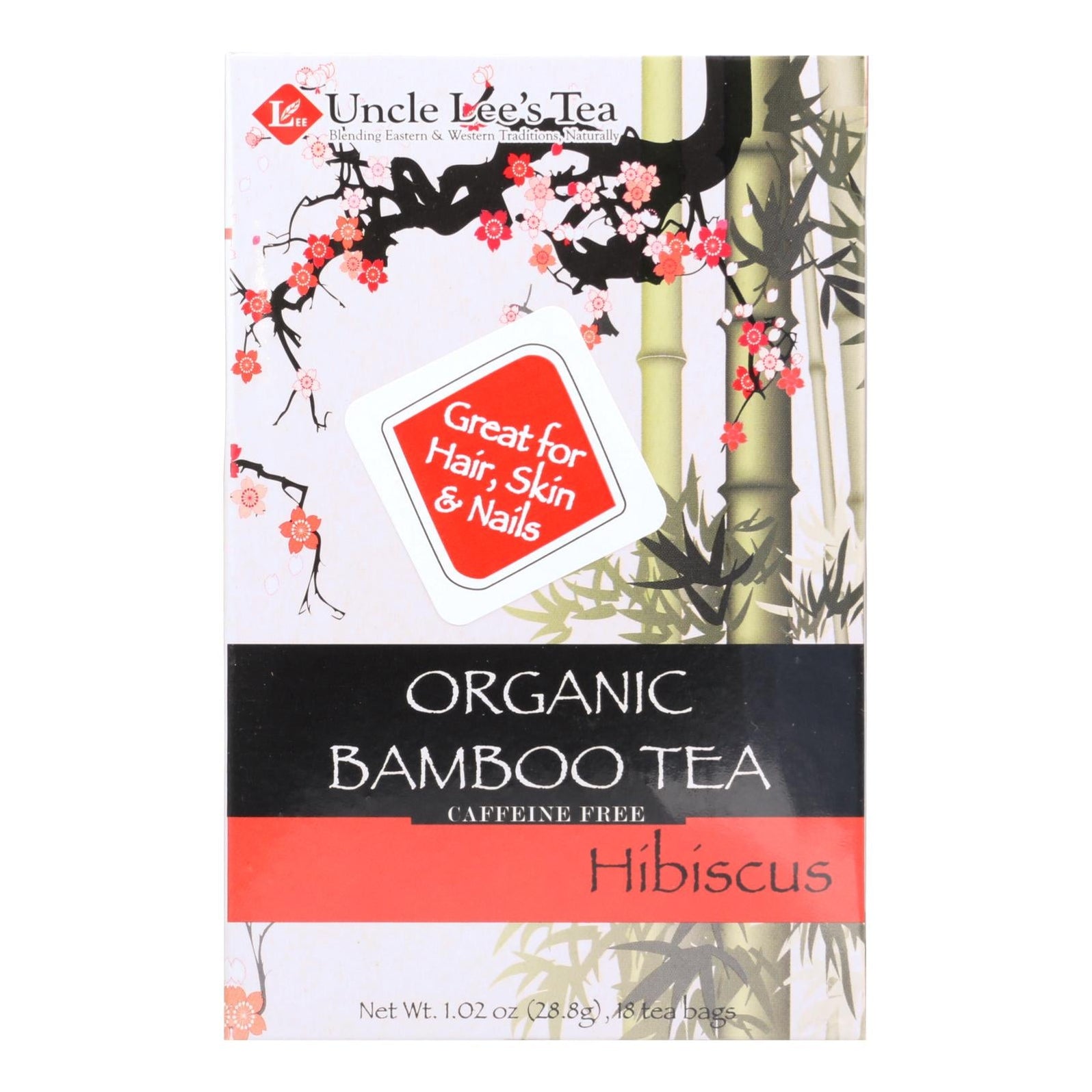 Uncle Lee's Tea Organic Bamboo Tea With Hibiscus - Case Of 6 - 18 Bag ...