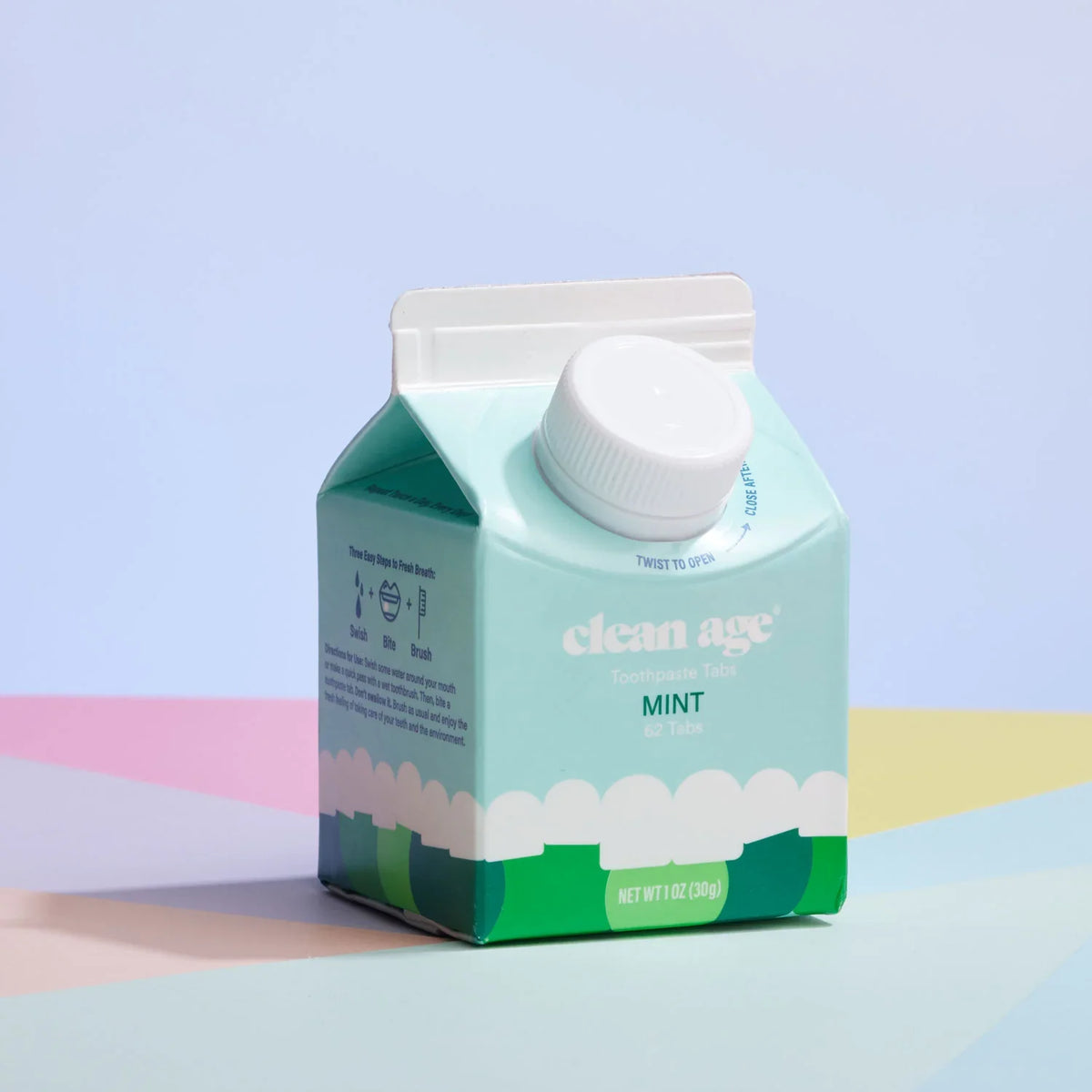 Clean Age - Mint Toothpaste Tabs, 186 Ct (Pack of 1) - Zero Waste Tabl ...