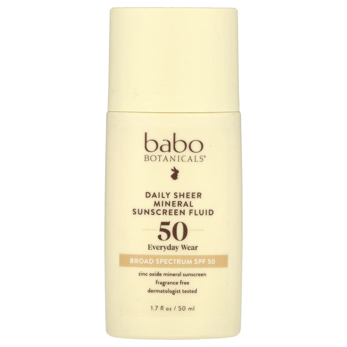 Babo Botanicals - Sheer Sunscreen SPF 50, 1.7 fl oz - Gentle Sun Prote ...