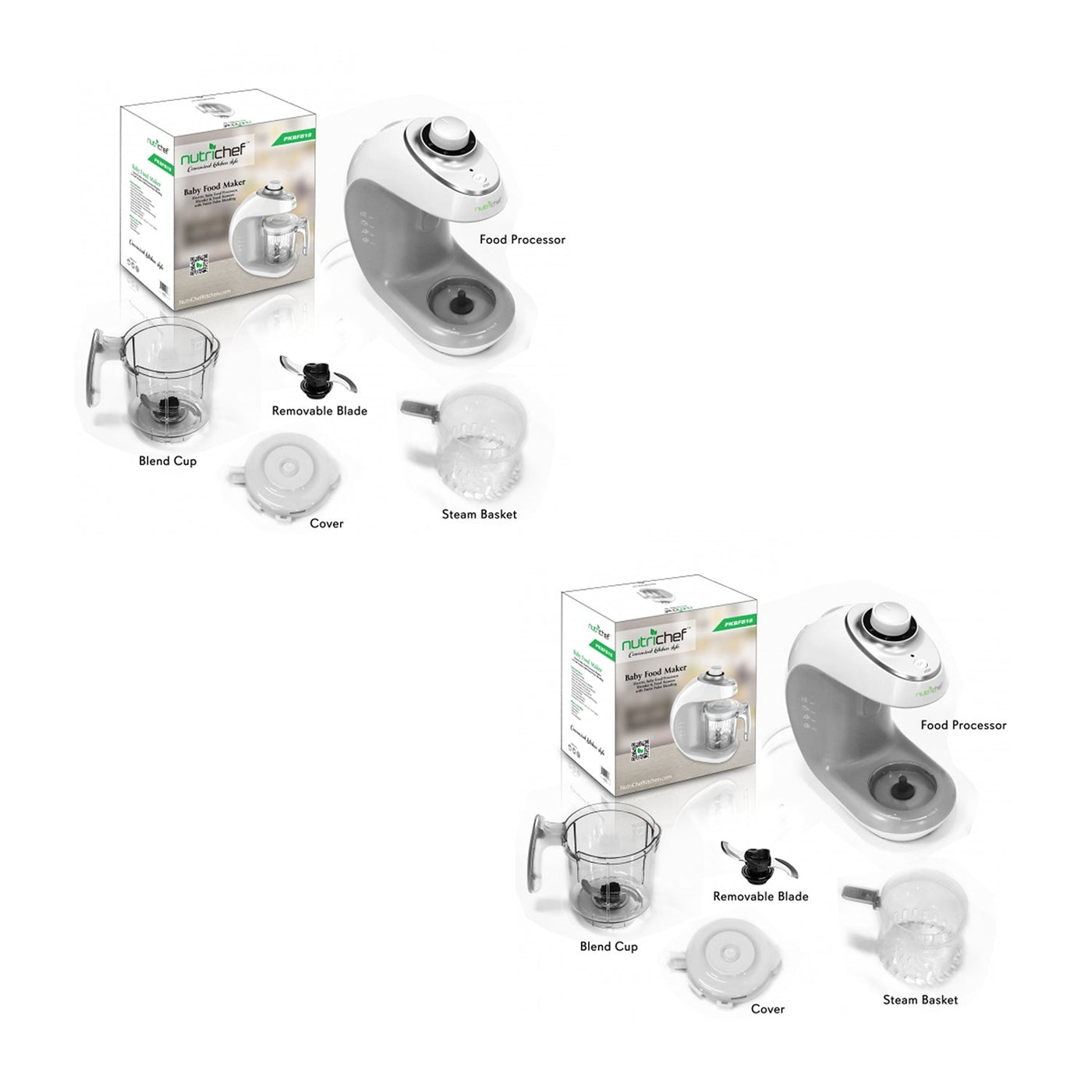 NutriChef Electric Baby Food Maker Puree Food Processor Blender Steame ...