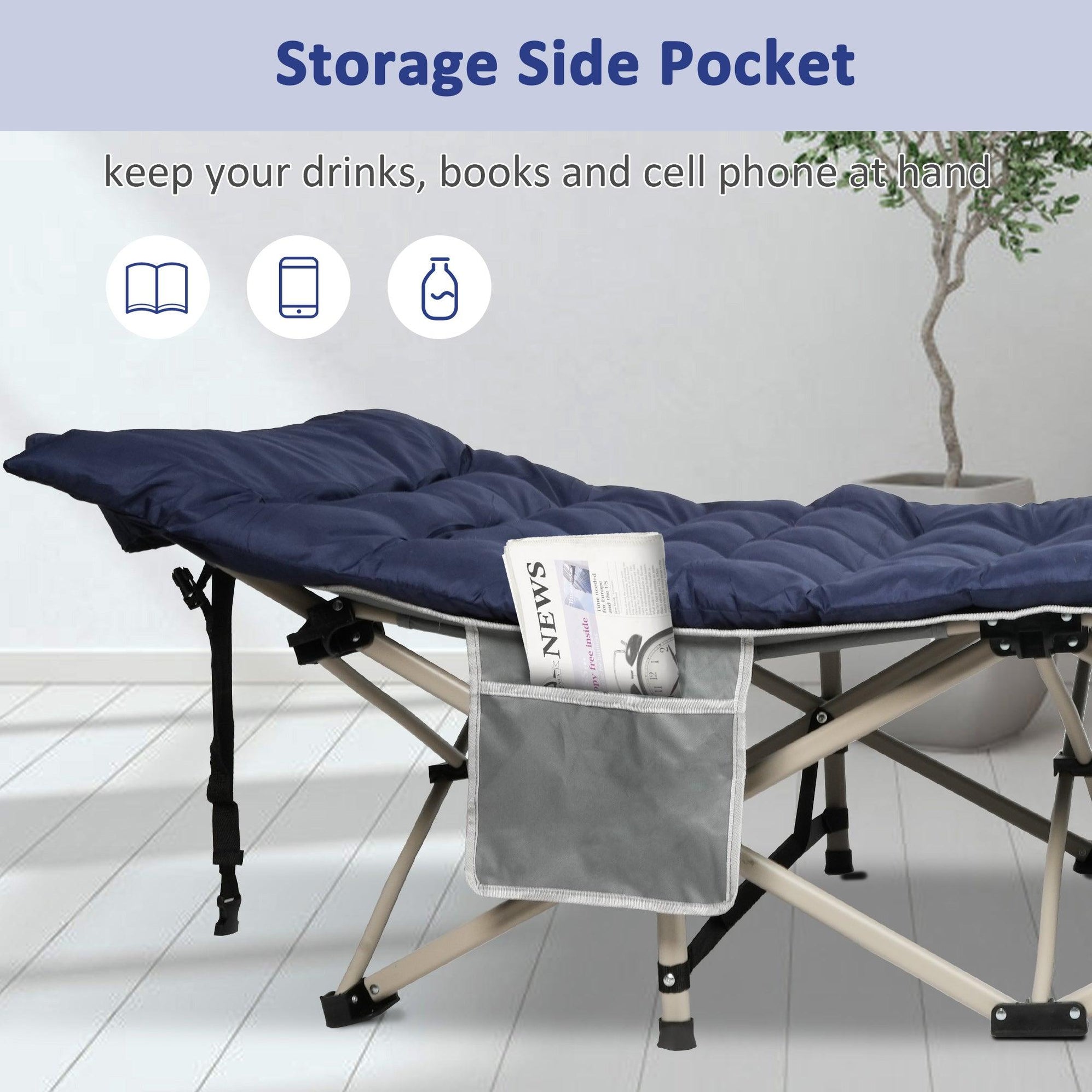 Portable Folding Camping Cots Sleeping Cots with Removable Mattress an ...