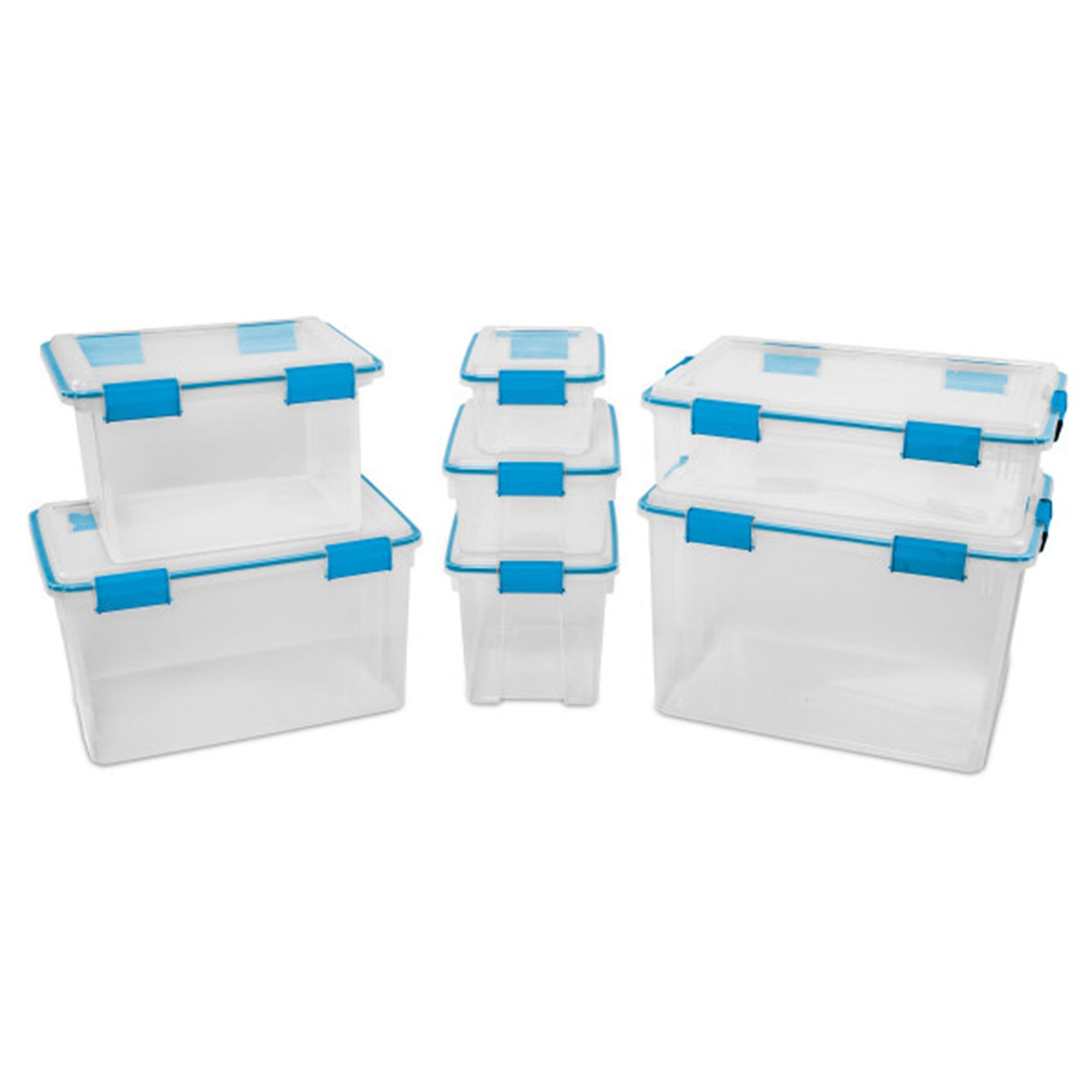 Sterilite 54-Qt Clear Plastic Stackable Storage Bin w/ Gasket Latch Li — Culinary Cave