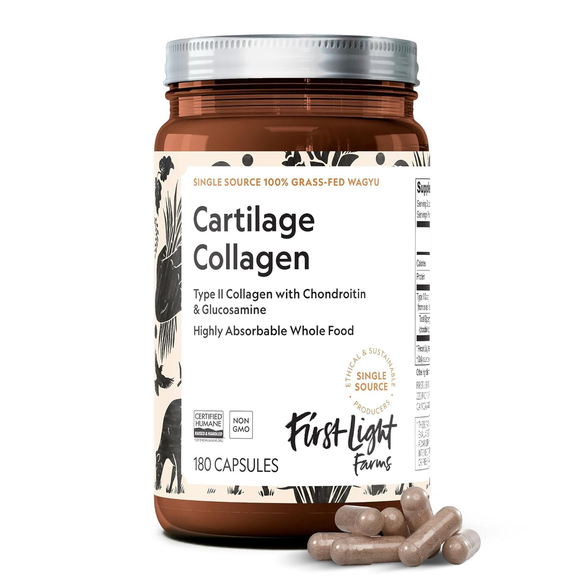 First Light Farms - Collagen Cartilage Supplement, 180 Tab - Joint Sup ...