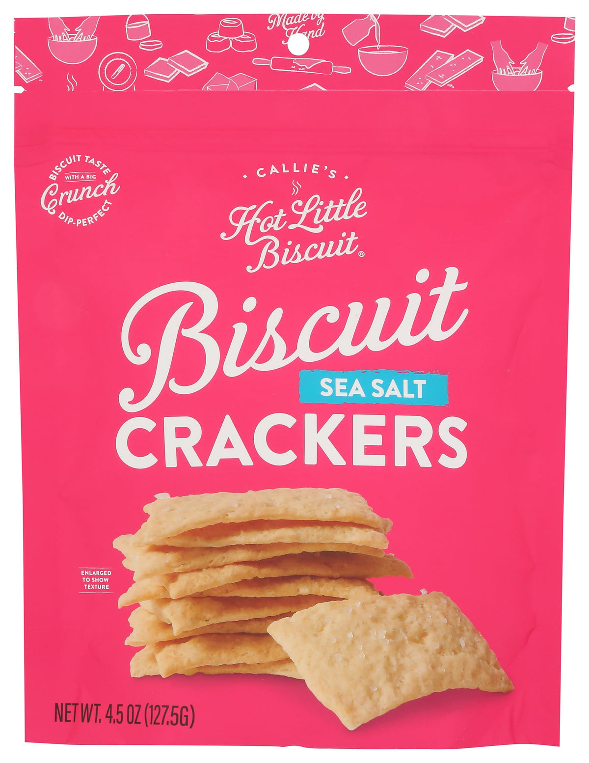 Callies - Biscuit Crackers Sea Salt, 4.5 oz (Pack of 6) - Gourmet Snac ...