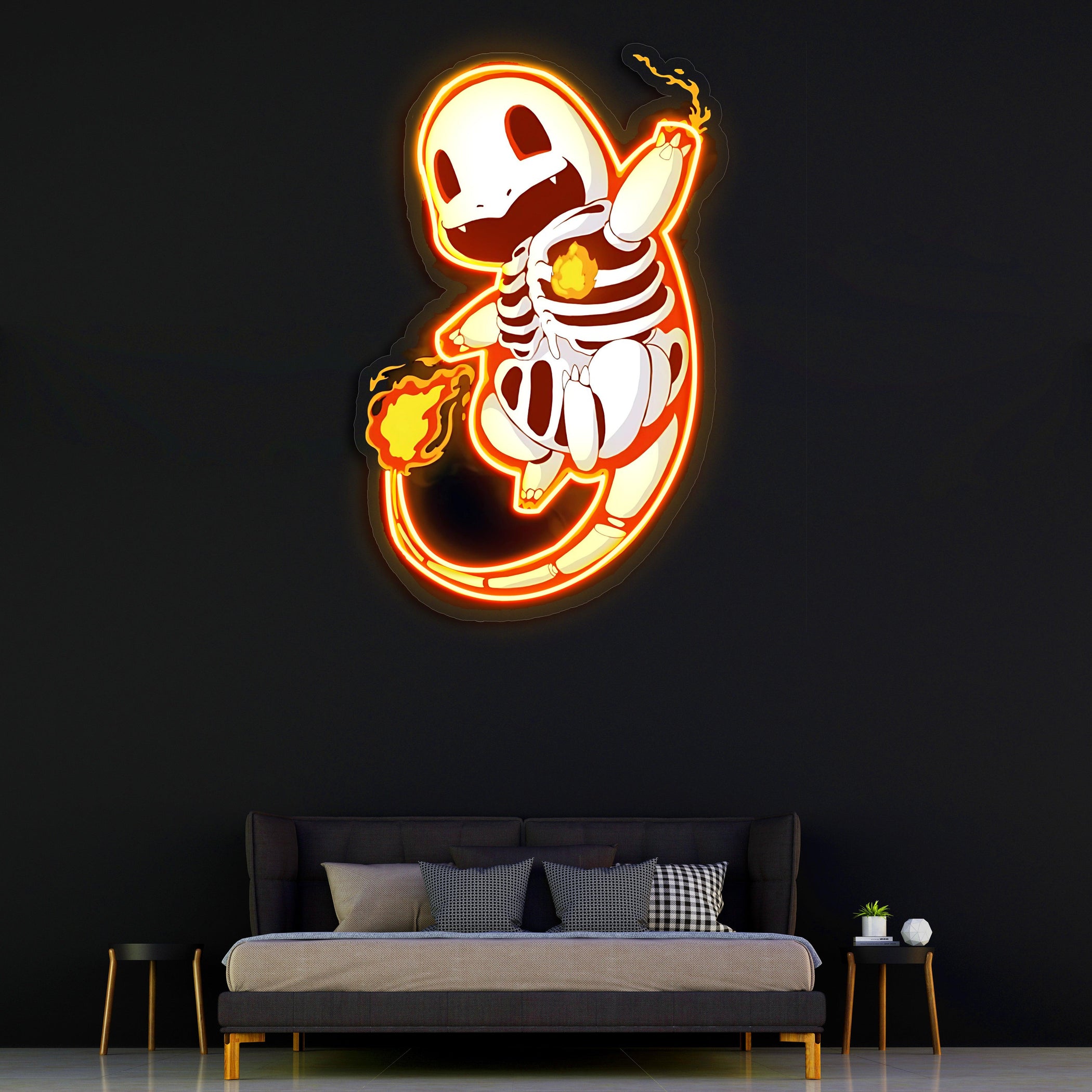 Charmander Plexiglass Neon Art, Pokemon Neon Sign, Neon Light Sign, Ne ...