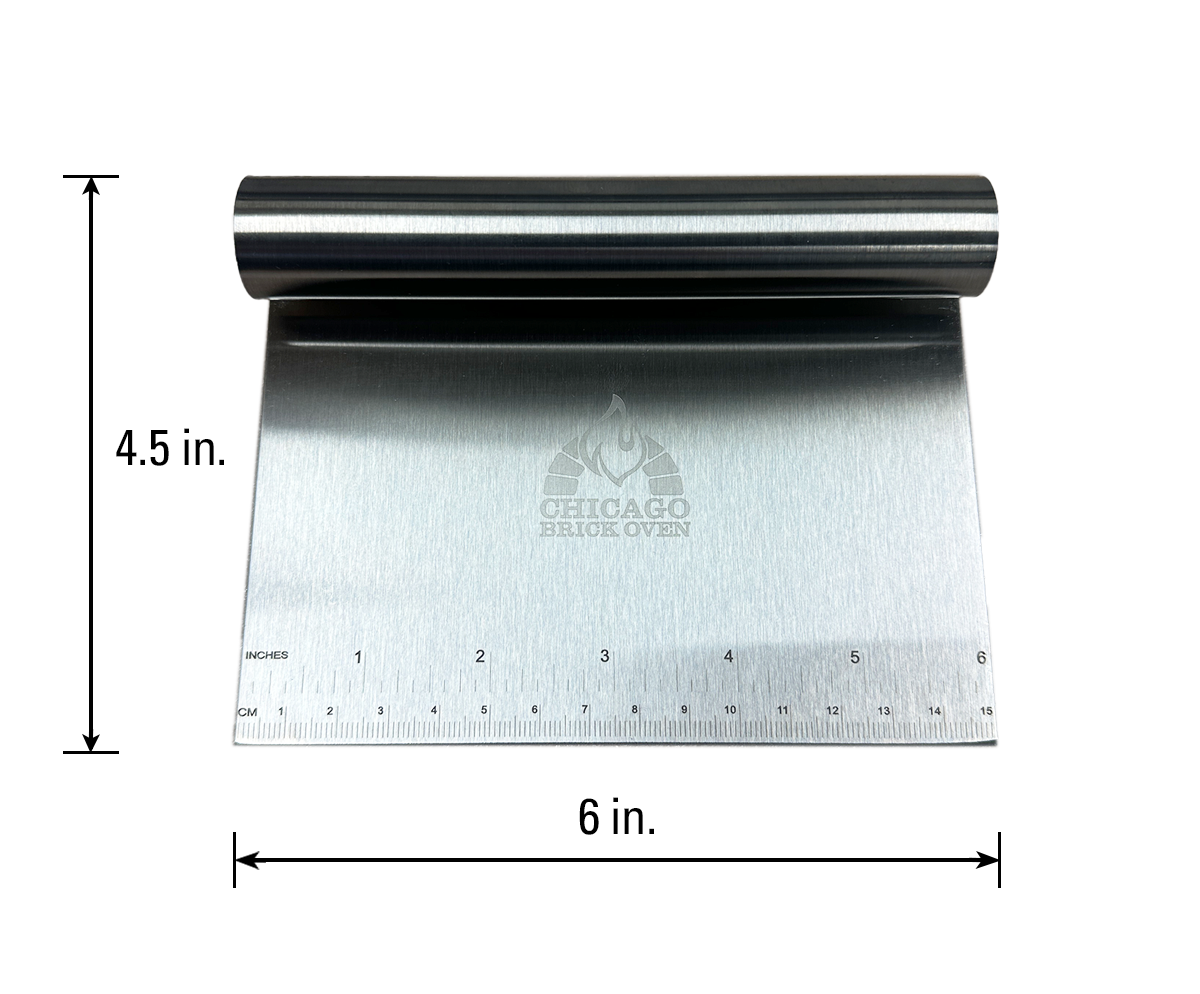 Chicago Brick Oven 6" x 4 1/2" Stainless Steel Dough Cutter / Scraper ...