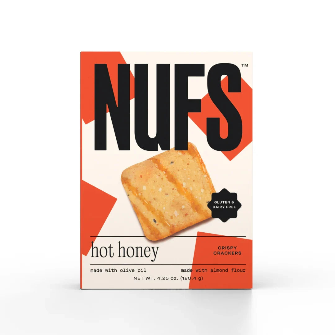 Nufs Crackers - Hot Honey Gluten-Free, 4.25 oz (Pack of 6) - Dairy-Fre ...