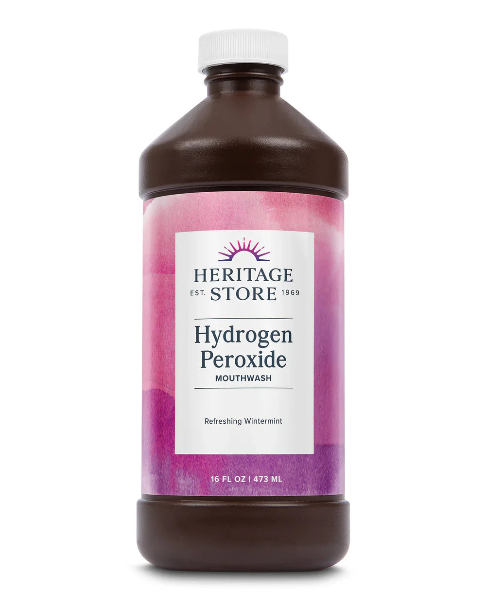 Heritage Products Hydrogen Peroxide Mouthwash, Wintermint Flavor, 16 F ...