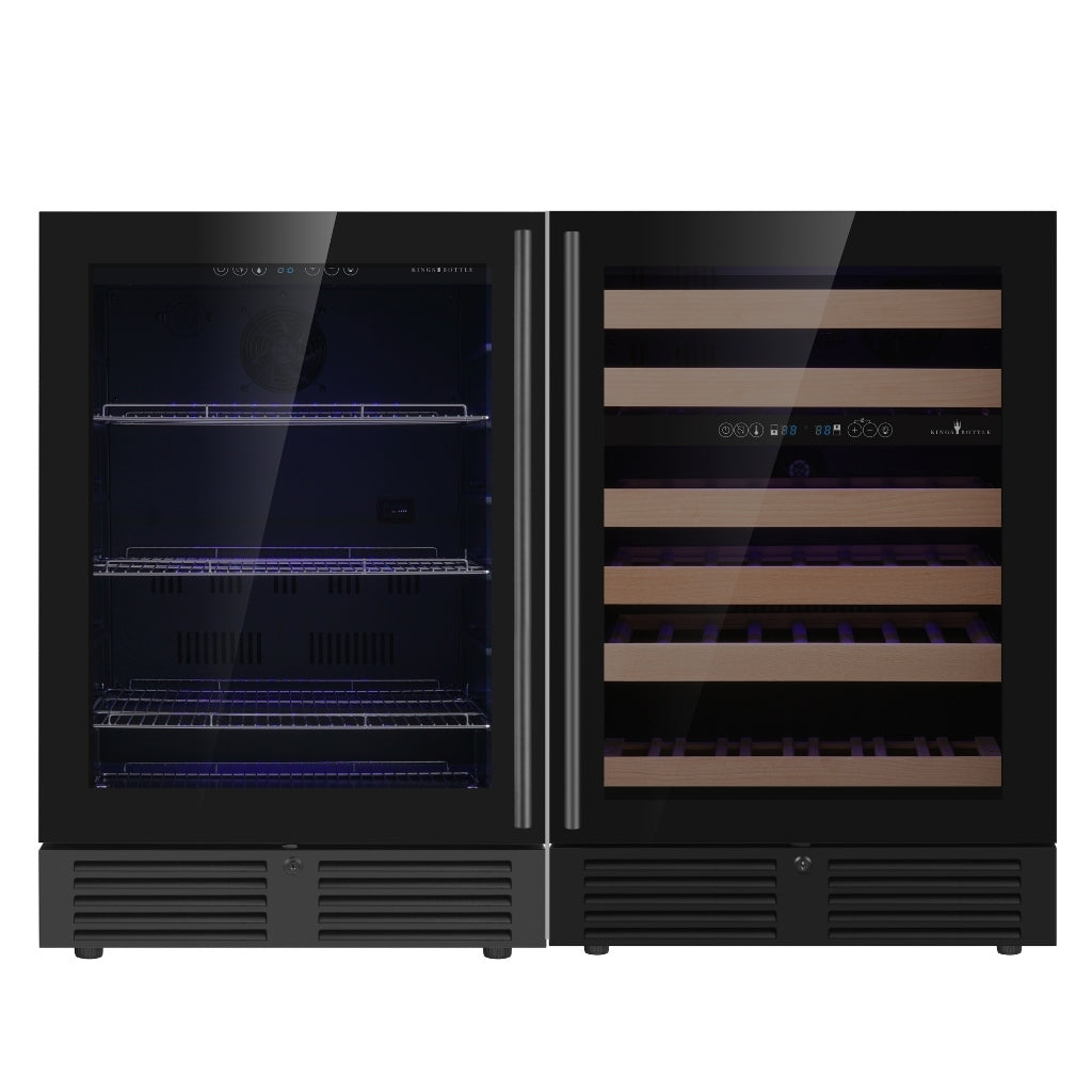 48" Ultimate Under Bench Wine Fridge and Bar Refrigerator Combo with 3