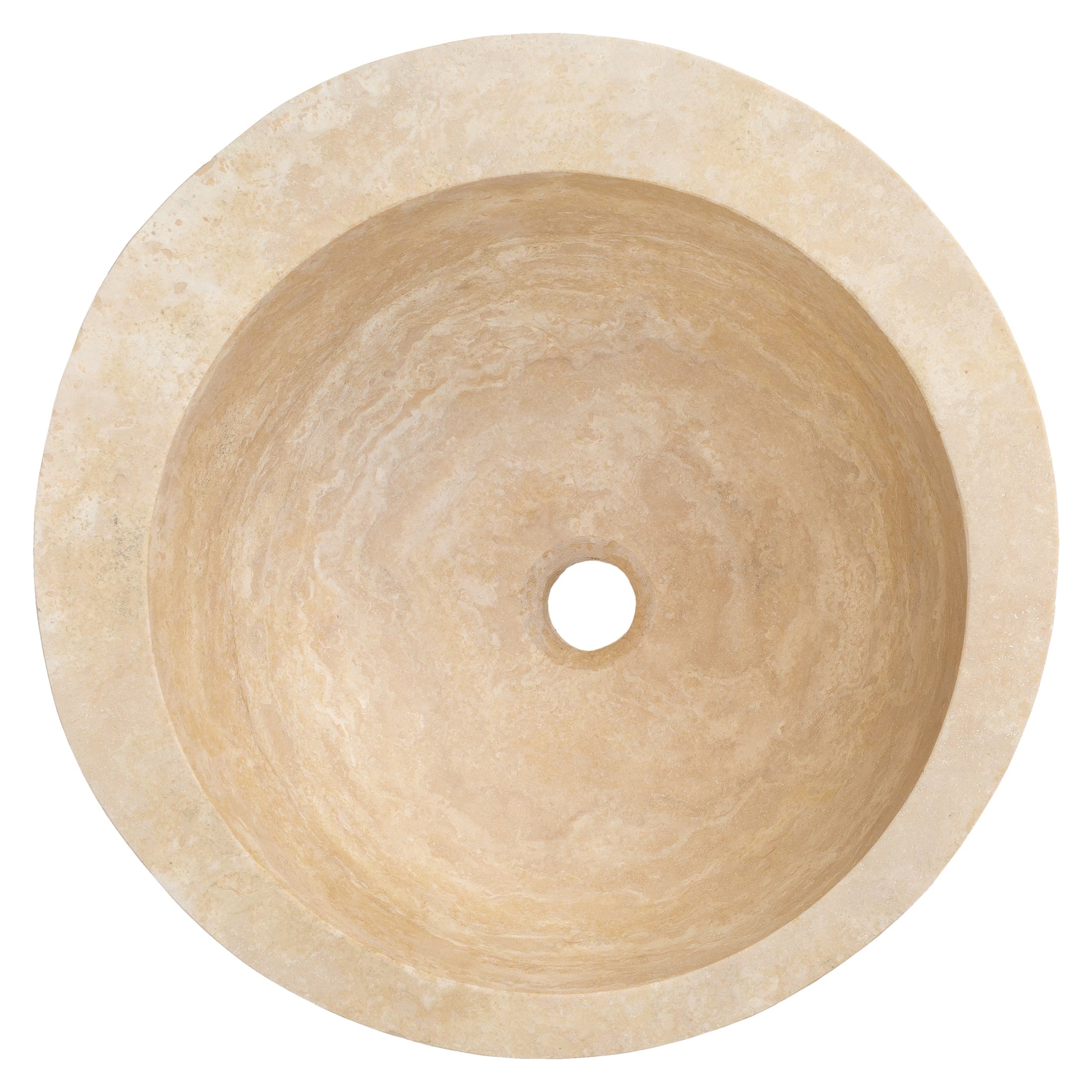 Light Beige Travertine Sloped Above Vanity Bathroom Vessel Sink Honed ...