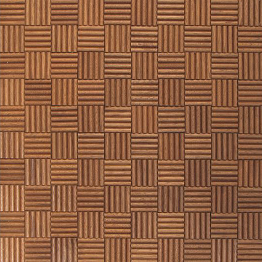 Sapele Madlen Mesh-mounted Wood Mosaic Wall Tile - Livfloors Collectio