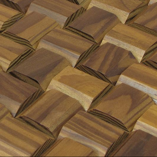 US Pine Pyramid Thermowood Mesh-mounted Mosaic Wall Tile - Livfloors C ...