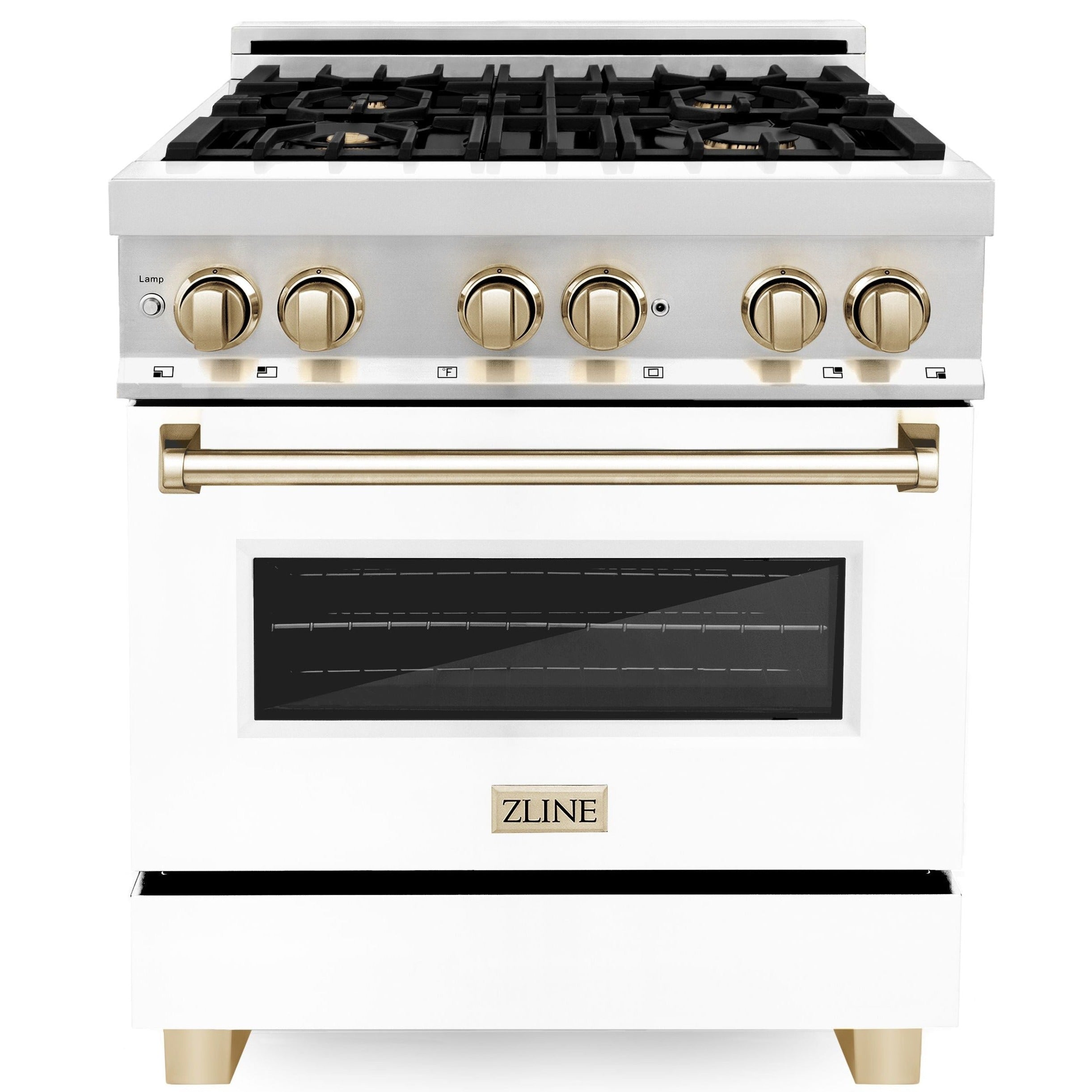 ZLINE Autograph 30" 4.0 cu. ft. Dual Fuel Range with White Matte Door