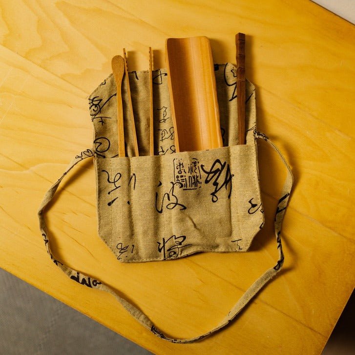Bamboo Tea Tool Set in Travel Pouch — Culinary Cave