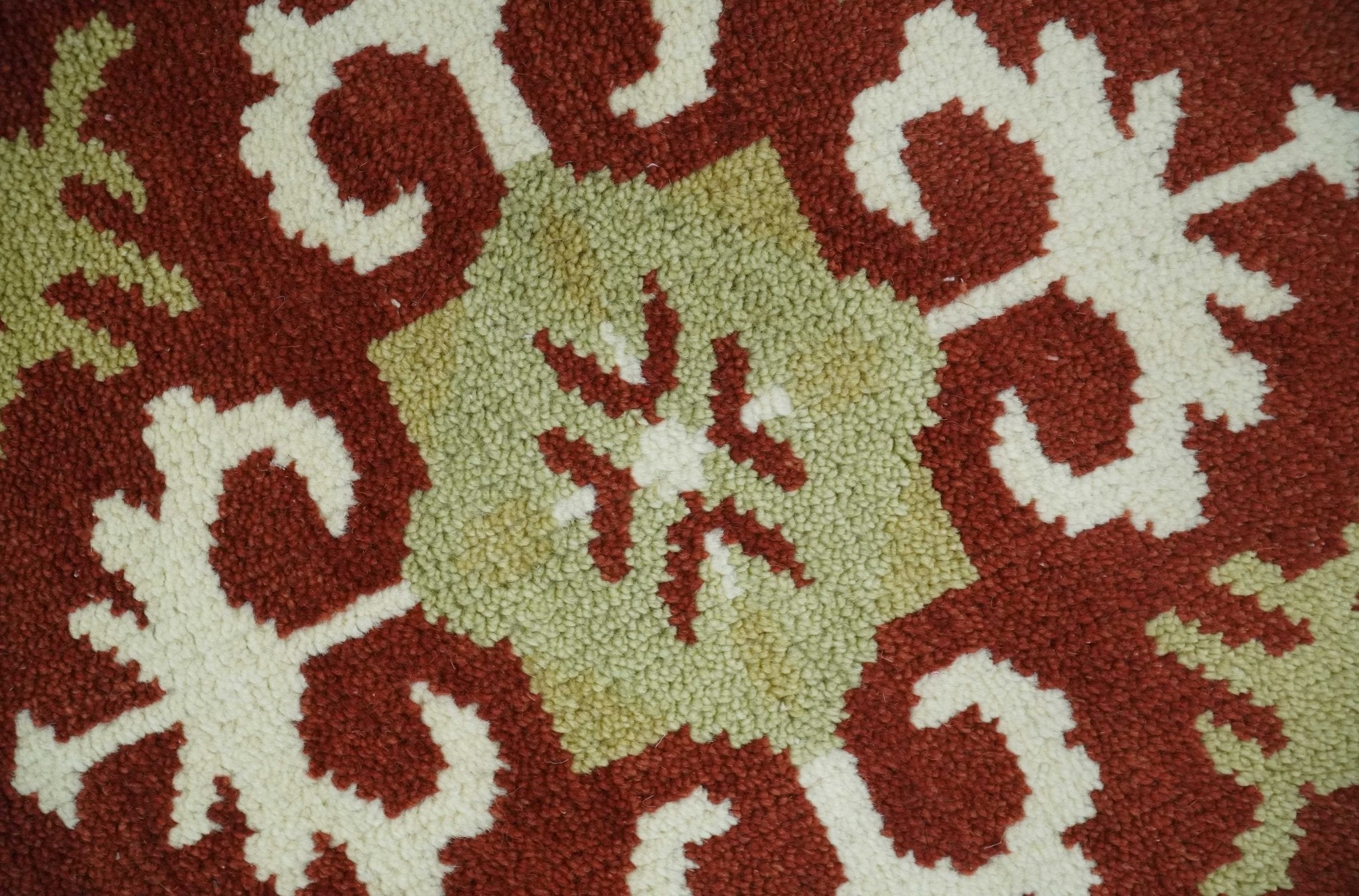 Custom Made Ivory, Olive and Maroon Traditional Medallion Mamluk Desig ...