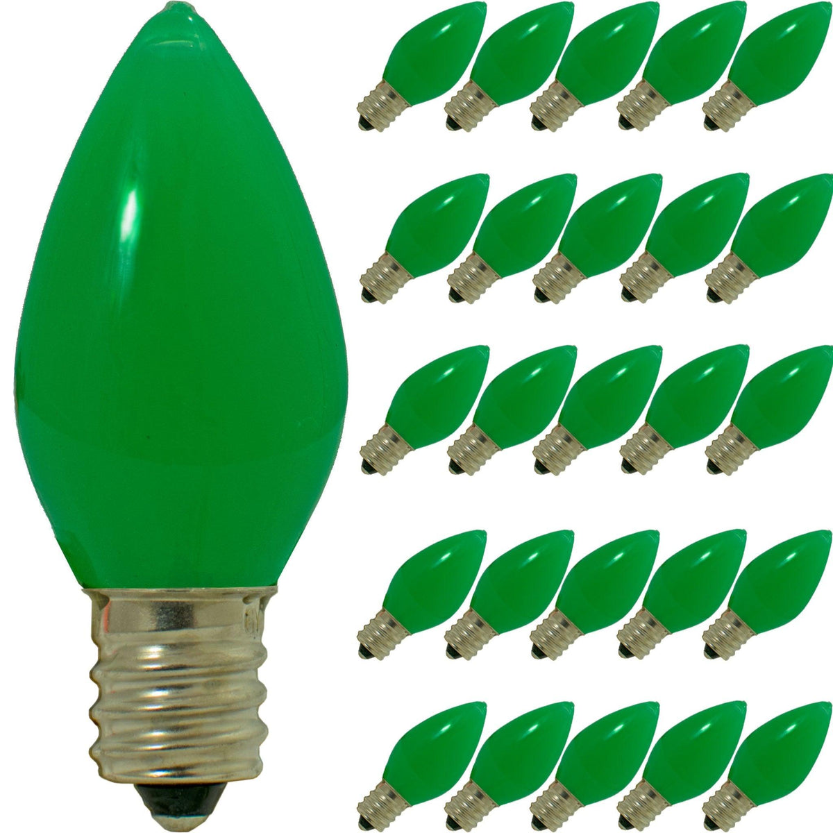 Green Solid LED Light Bulbs