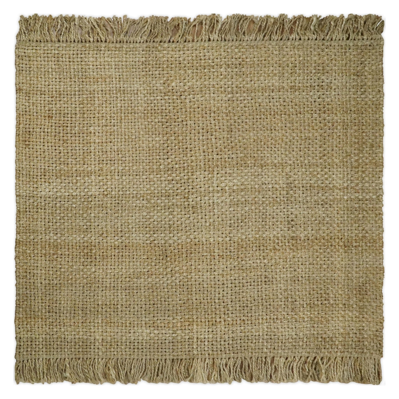 Hand Woven 100% Natural Fiber Brown Natural Jute Rug | JR007