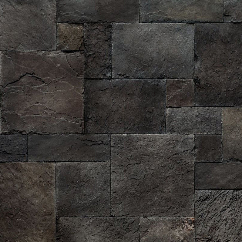 Ashlar Pattern Petra Anthracite Manufactured Stone Handmade Veneer - L ...