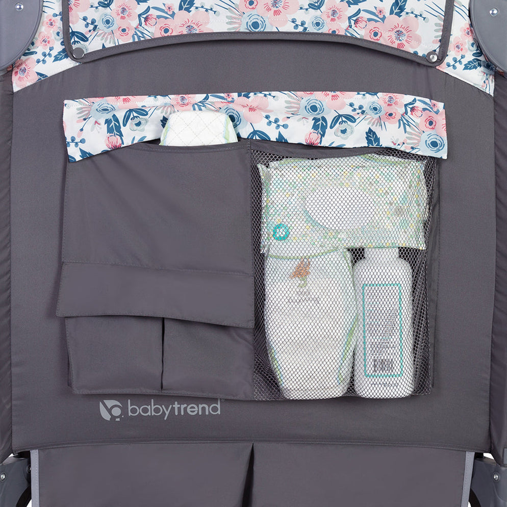 Baby Trend Deluxe II Nursery Center Playard Play Crib with Bassinet, B ...