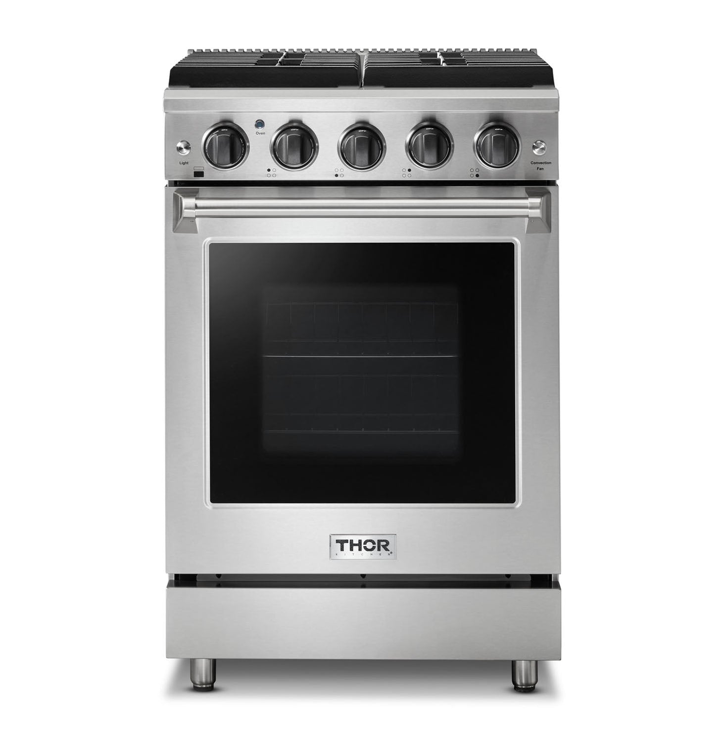 THOR Kitchen 24 in. Professional Gas Range in Stainless Steel, LRG2401 ...