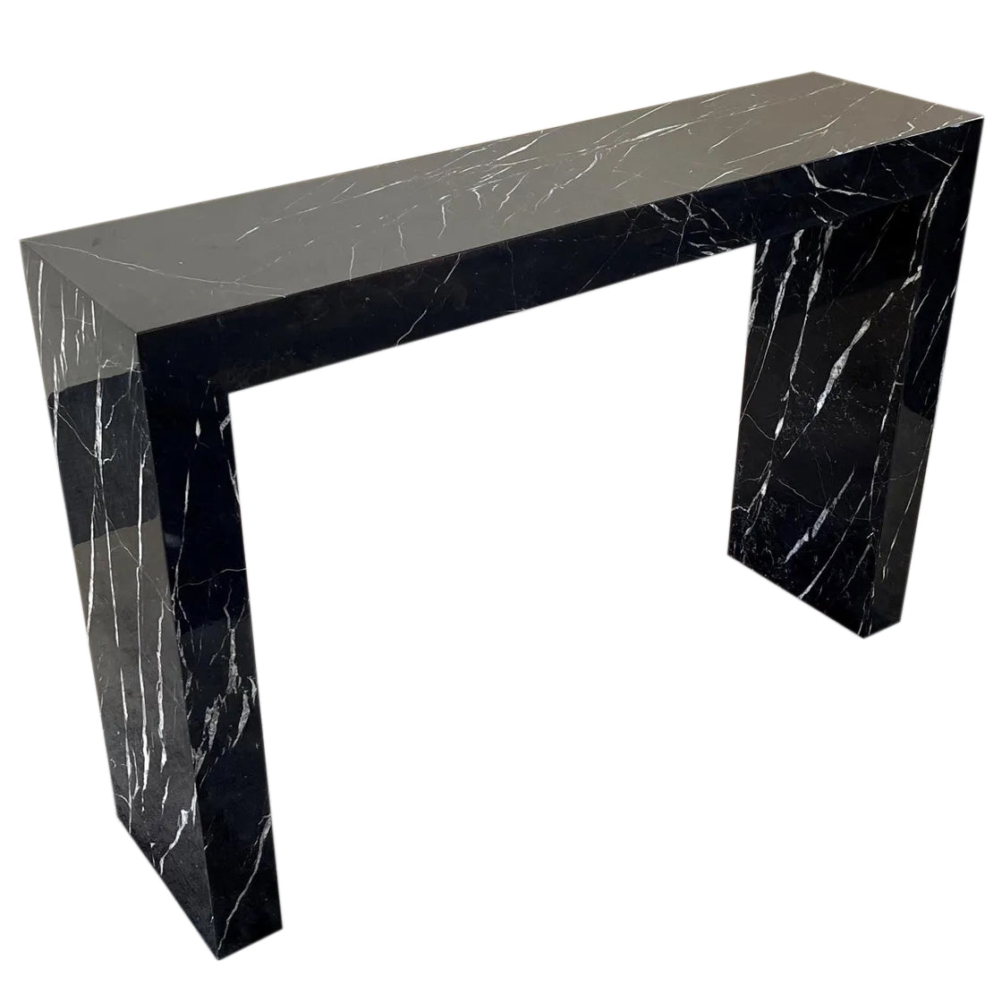 Toros Black Marble Rectangular Console Polished (W)12" (L)40" (H)30 ...