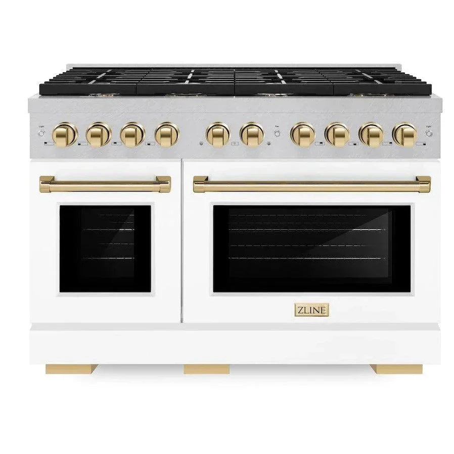 ZLINE Autograph 48" 6.7 cu. ft. Paramount Double Oven Gas Range in Dur
