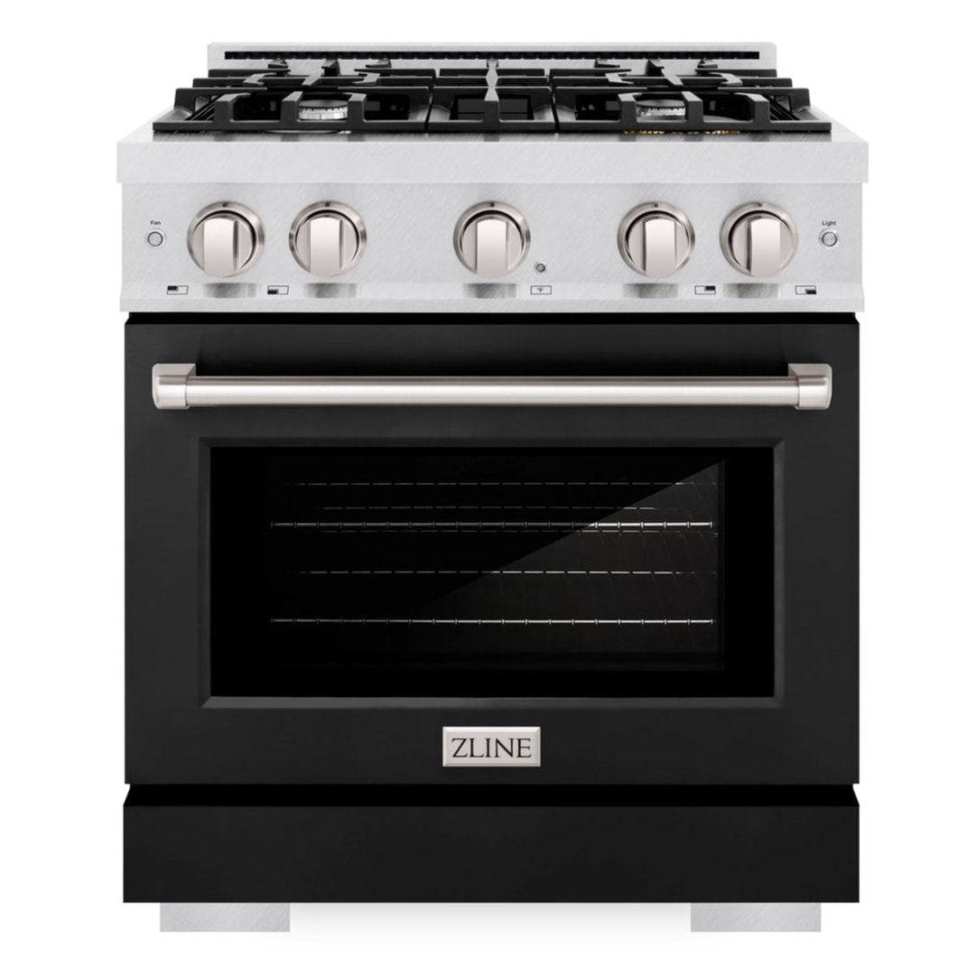 ZLINE 30" 4.2 cu. ft. Select Dual Fuel Range with 4 Burners in DuraSno