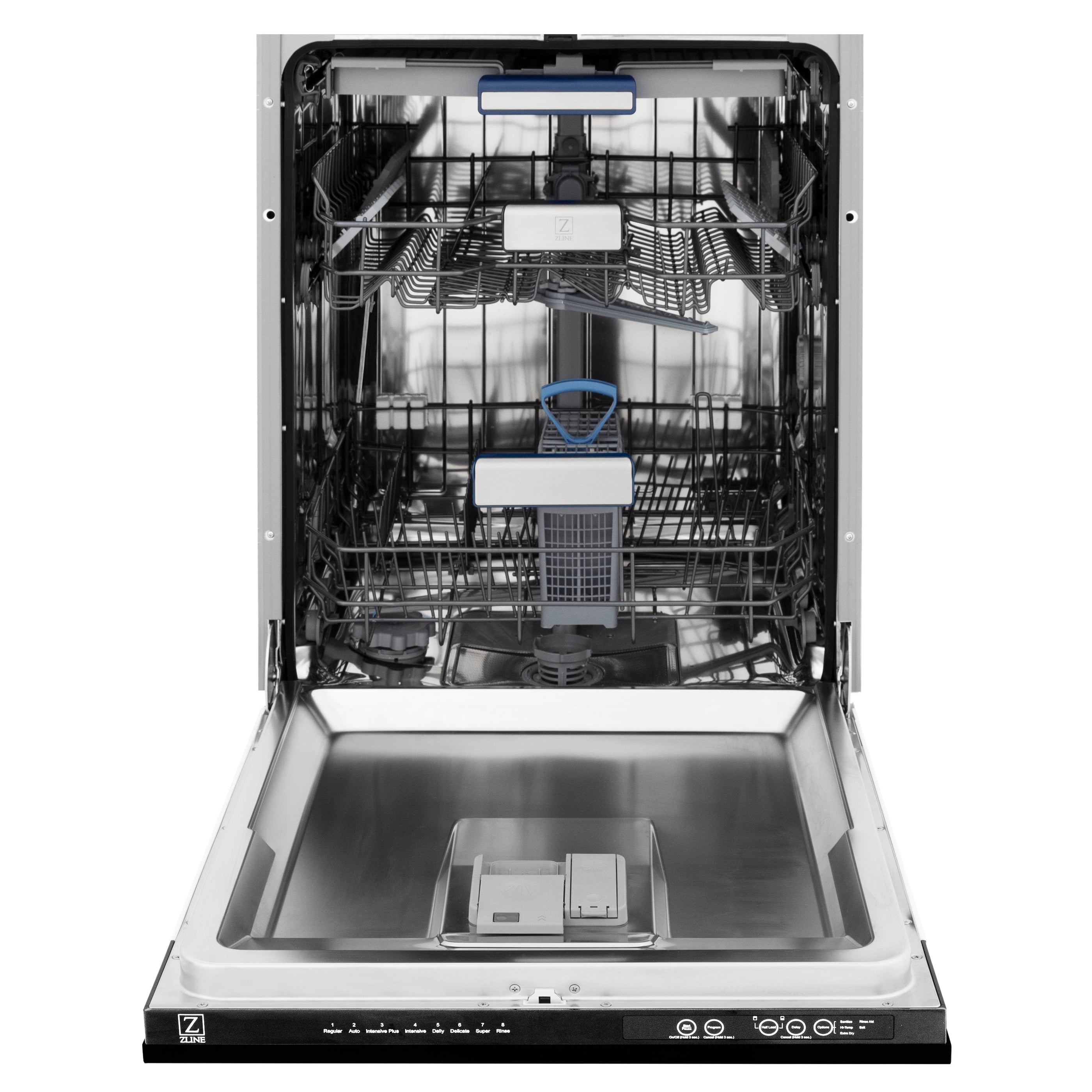 ZLINE 24 In. Tallac Series 3rd Rack Dishwasher in Black Stainless Stee